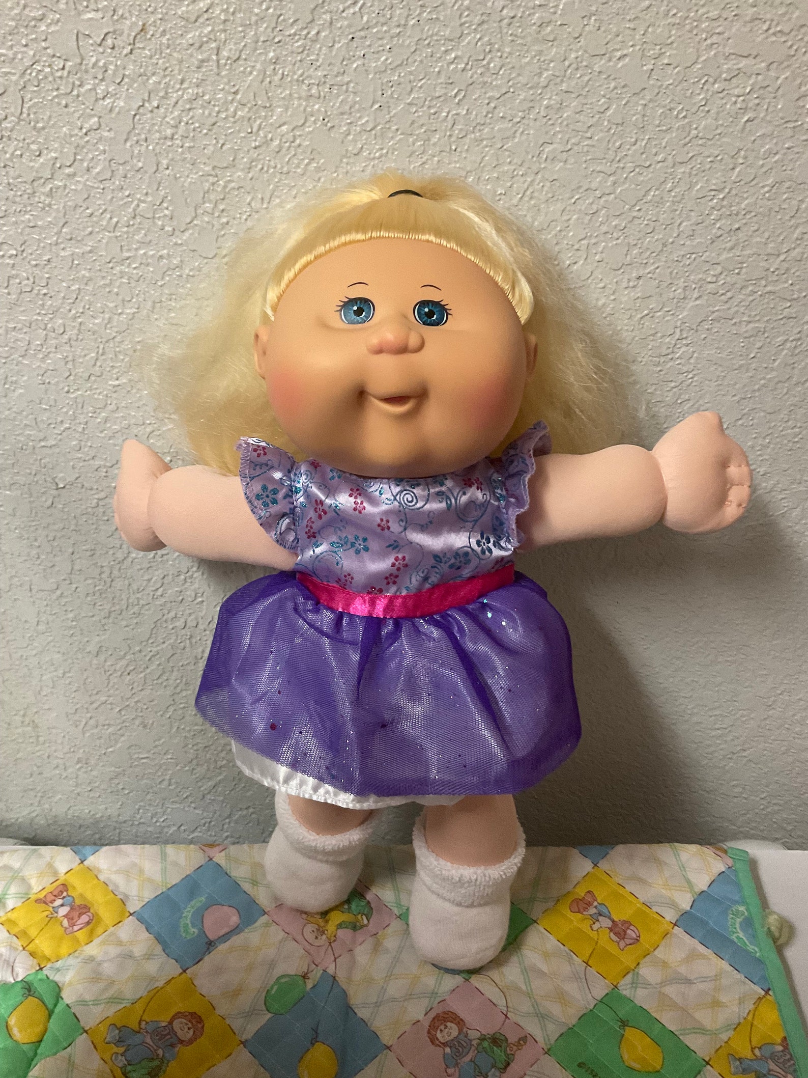 Cabbage Patch Kid Girl WCT-07K Blonde Cornsilk Hair Blue Eyes 2015 Collectibles Dolls for Little ...