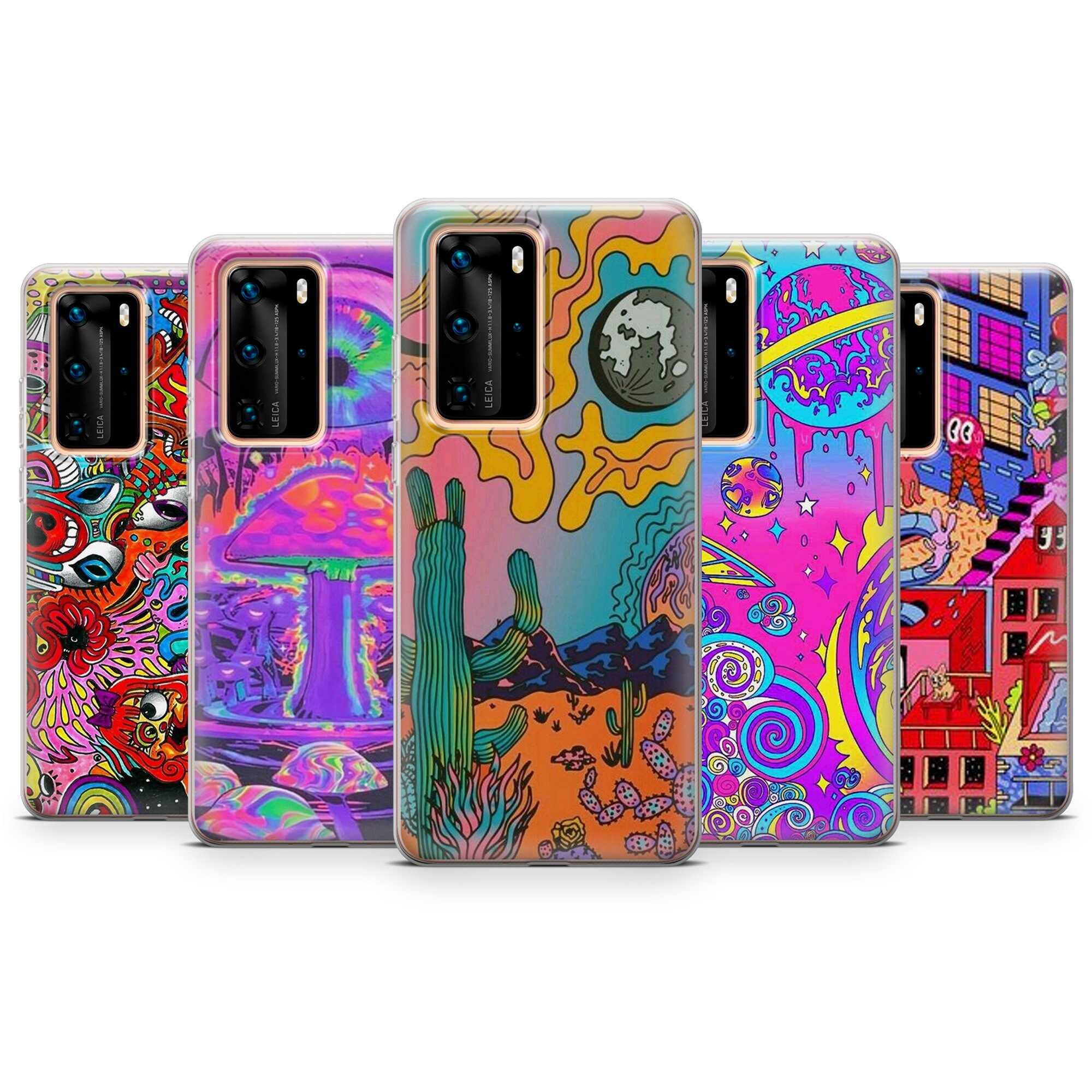 Trippy Phone Case, Psychedelic Phone Cover for iPhone 17, 16, 15, 14 ...