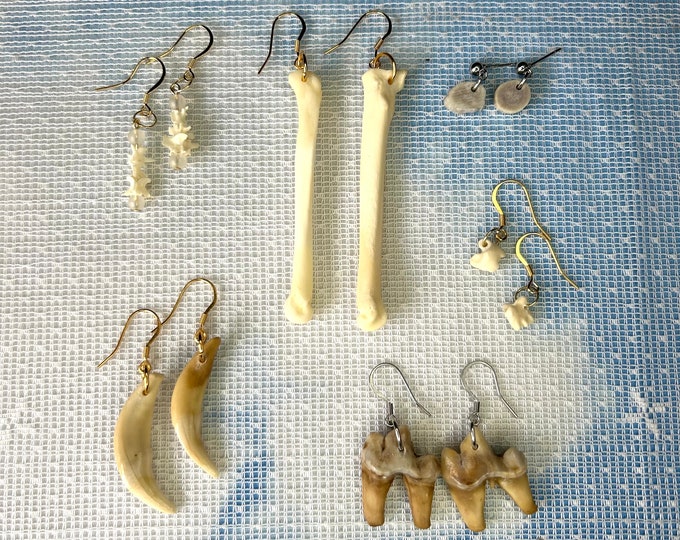 Snake Earrings, Bone Earrings, Gothic Jewelry, Bone Jewelry, Real Bone ...