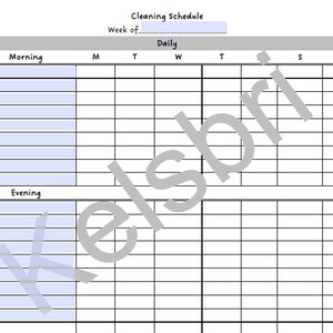 Fillable Weekly Cleaning Checklist Printable PDF - Etsy