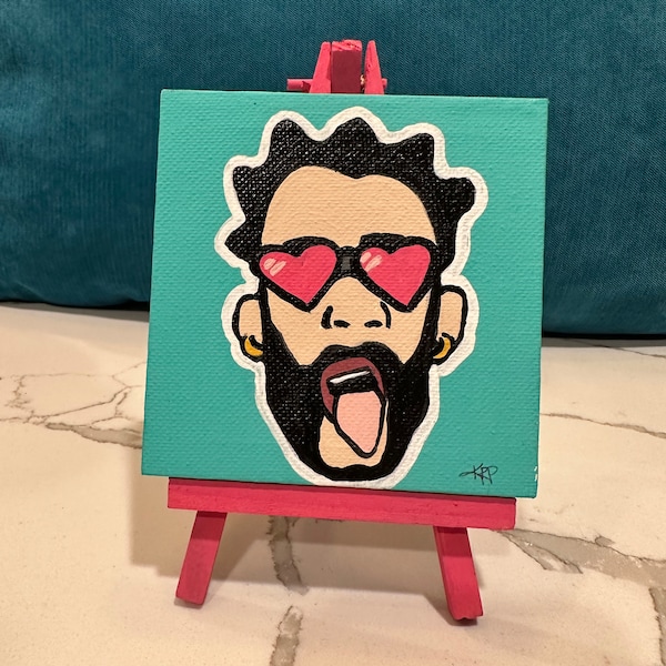 Bad Bunny Art Painting - Etsy