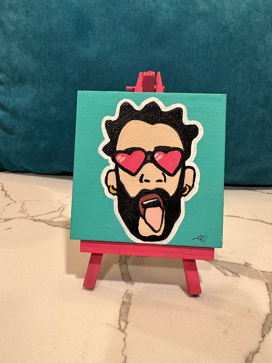 Bad Bunny Canvas Art (easel Included) - Etsy