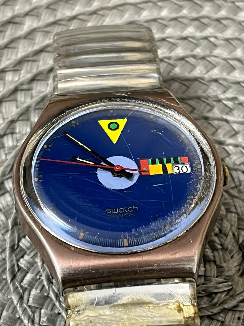 1989 Swatch Watch Tango Azul GX401 Blue Collectible - Etsy