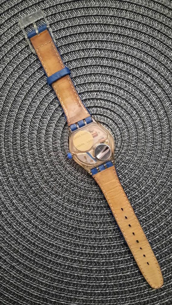 1992 Swiss Swatch Watch Musical Tone In Blue SLK100 c… - Gem