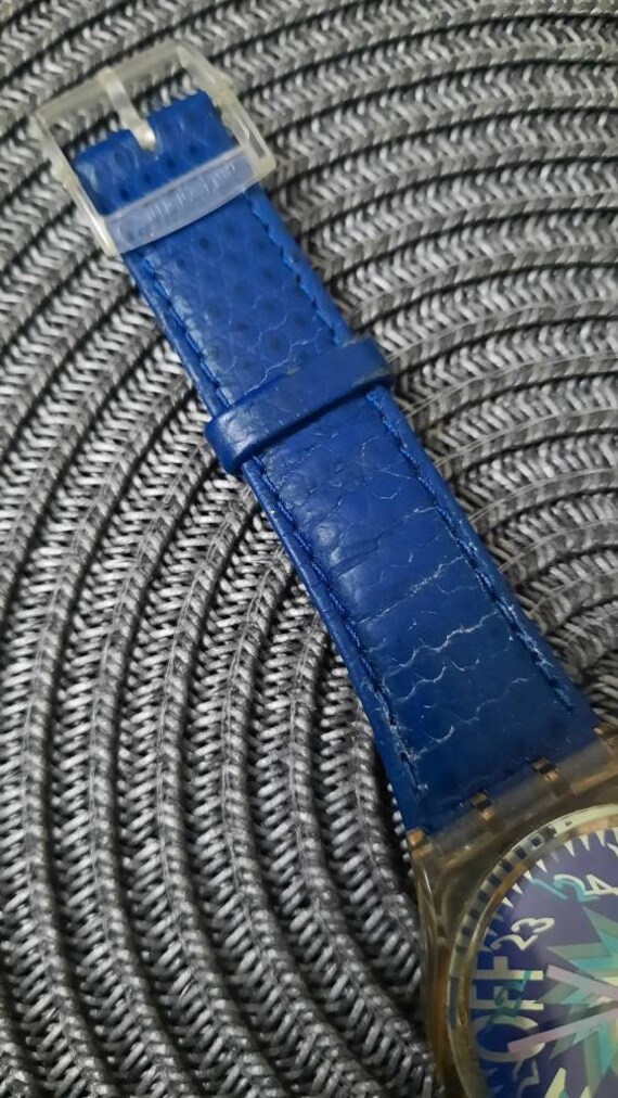 1992 Swiss Swatch Watch Musical Tone In Blue SLK100 c… - Gem