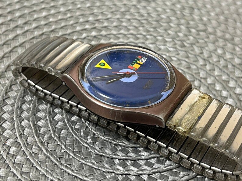 1989 Swatch Watch Tango Azul GX401 Blue Collectible - Etsy