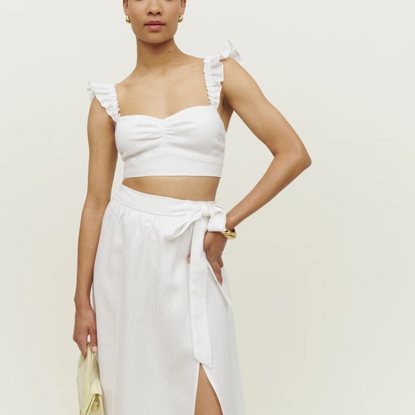 Linen Crop Top - Etsy