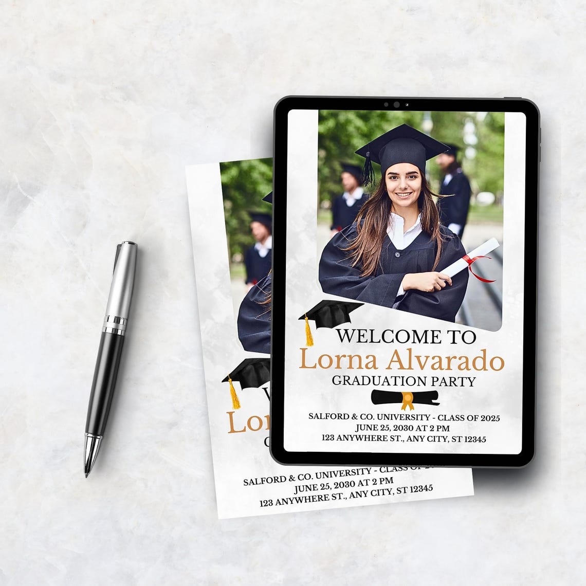Editable Graduation Invitation Template: Class of 2025 (canva Template ...