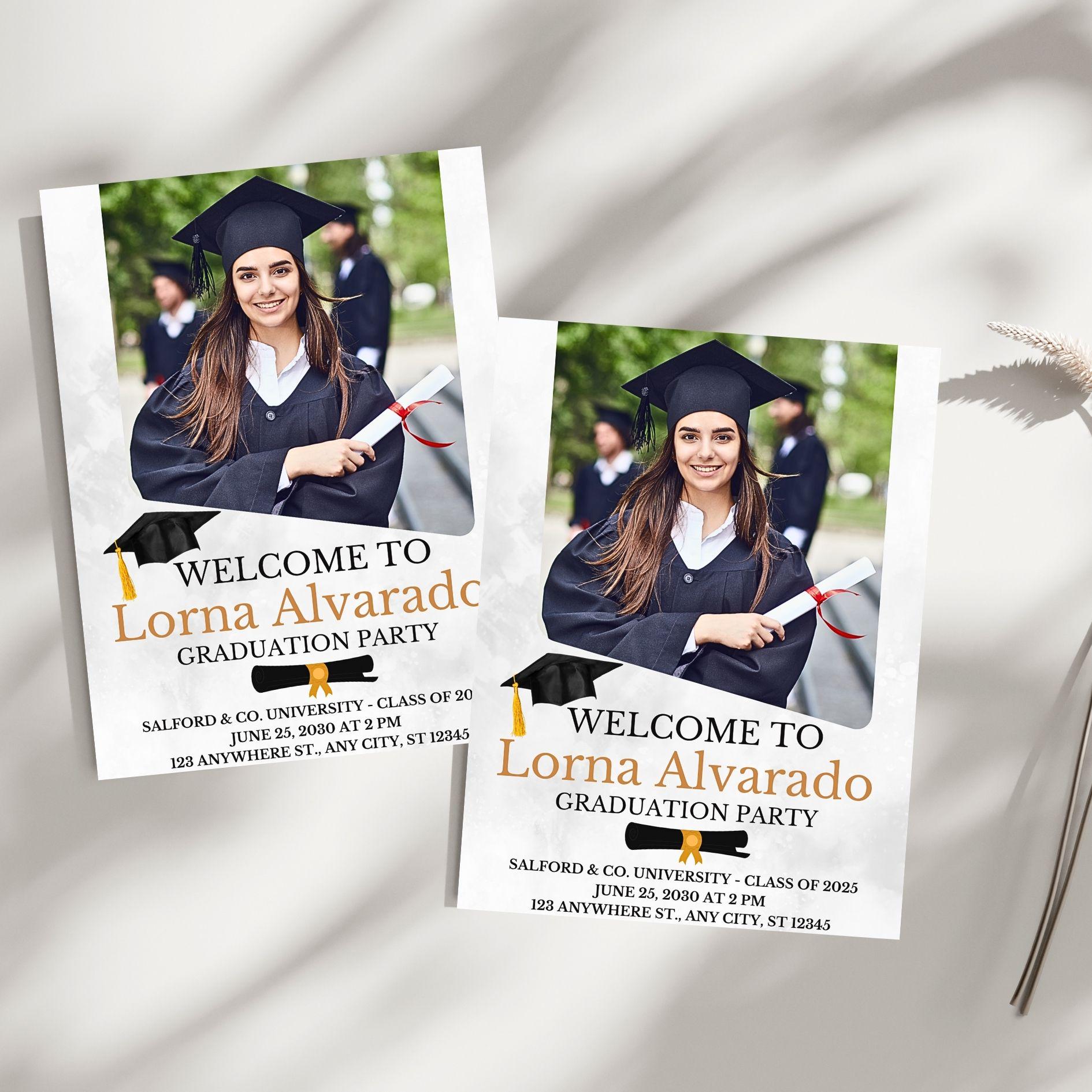 Editable Graduation Invitation Template: Class of 2025 (canva Template ...