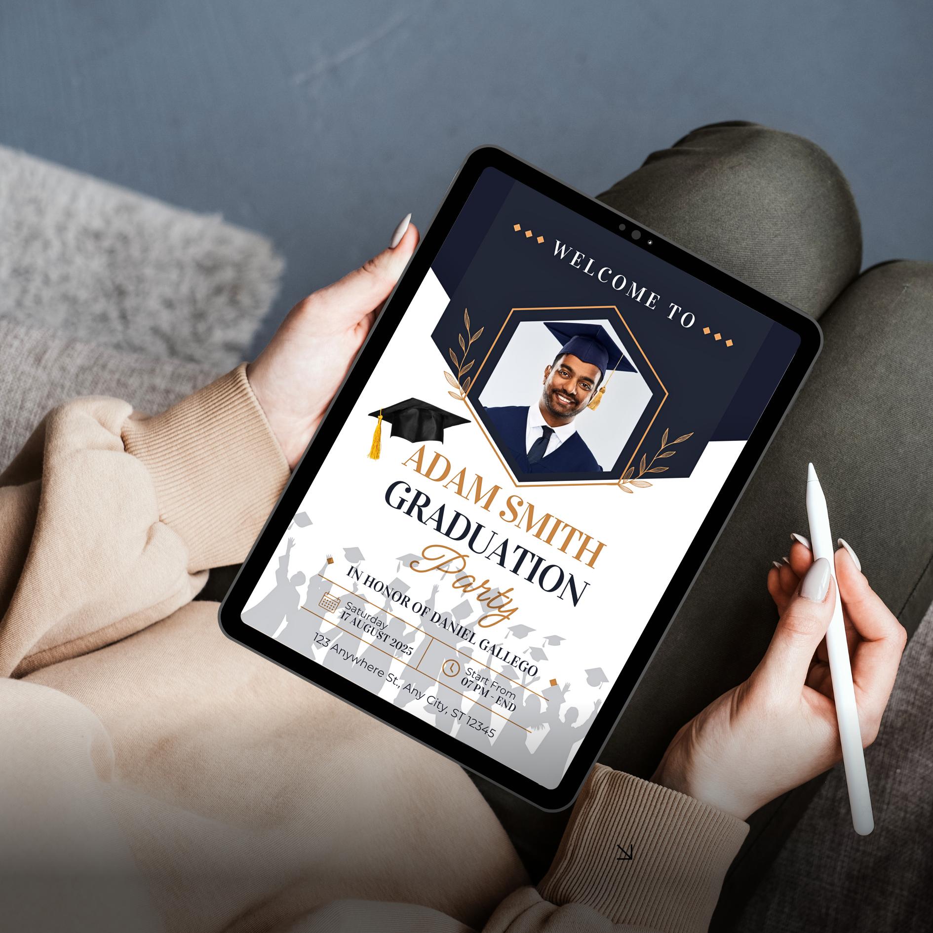 Editable Graduation Party Invitation: Class of 2025 Canva Template - Etsy