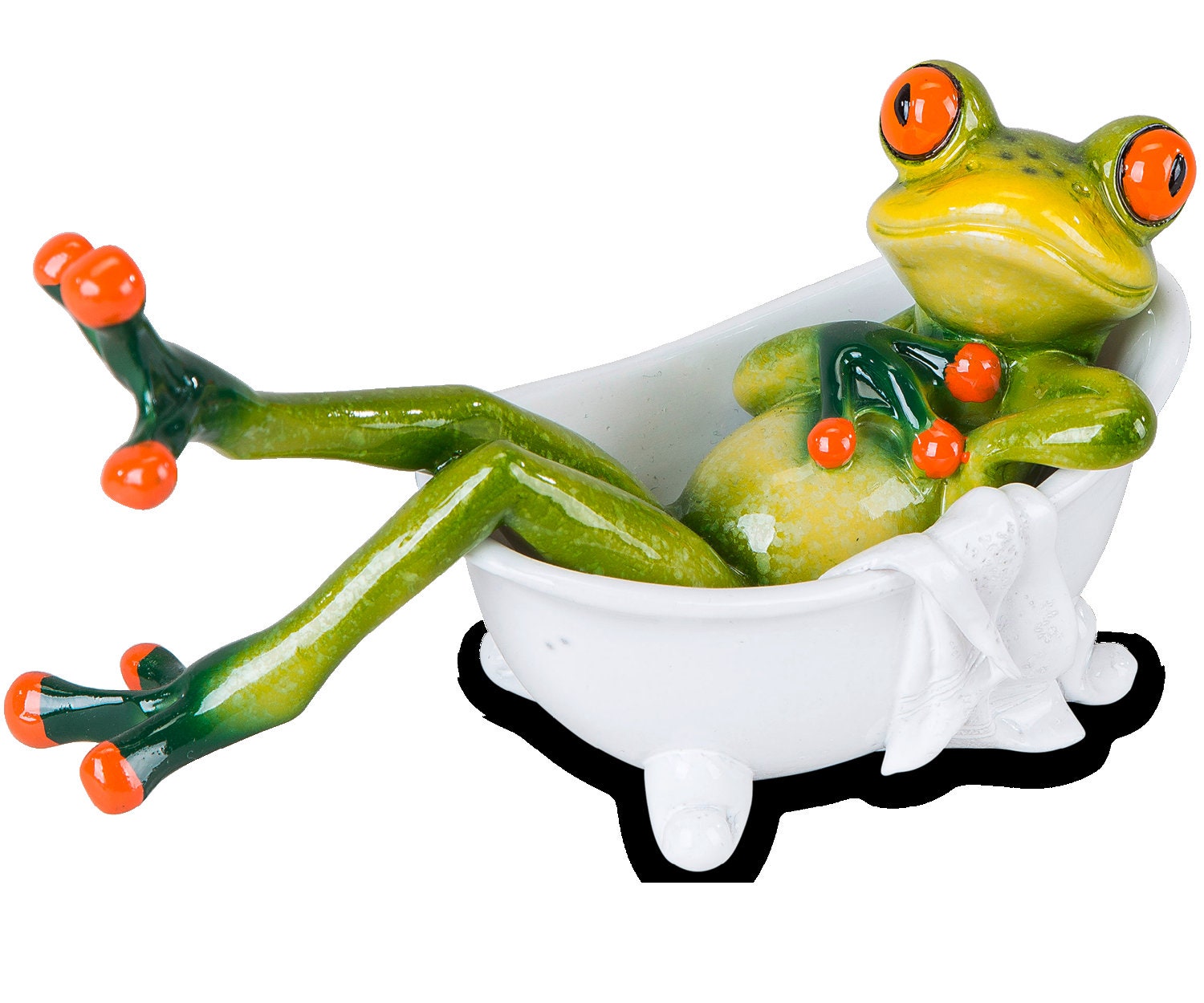 Formano Cute Frog in Bathtub Decoration Figure Deco Figure - Etsy