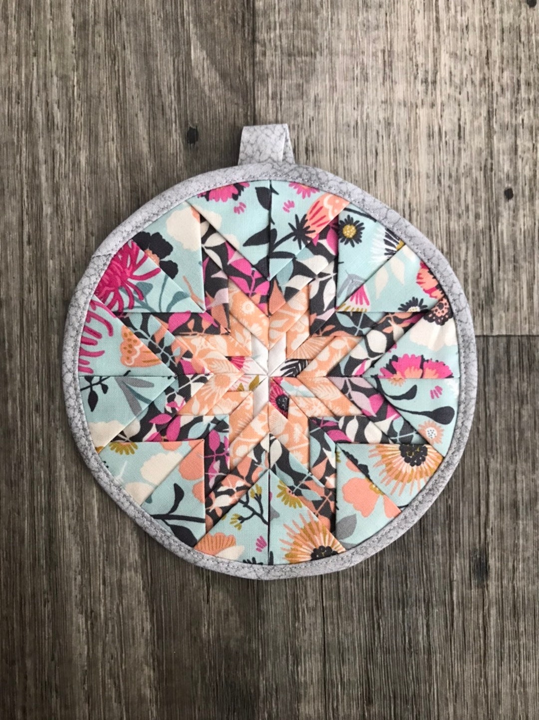 Round Folded Star Pot Holder Pattern - PDF - Etsy