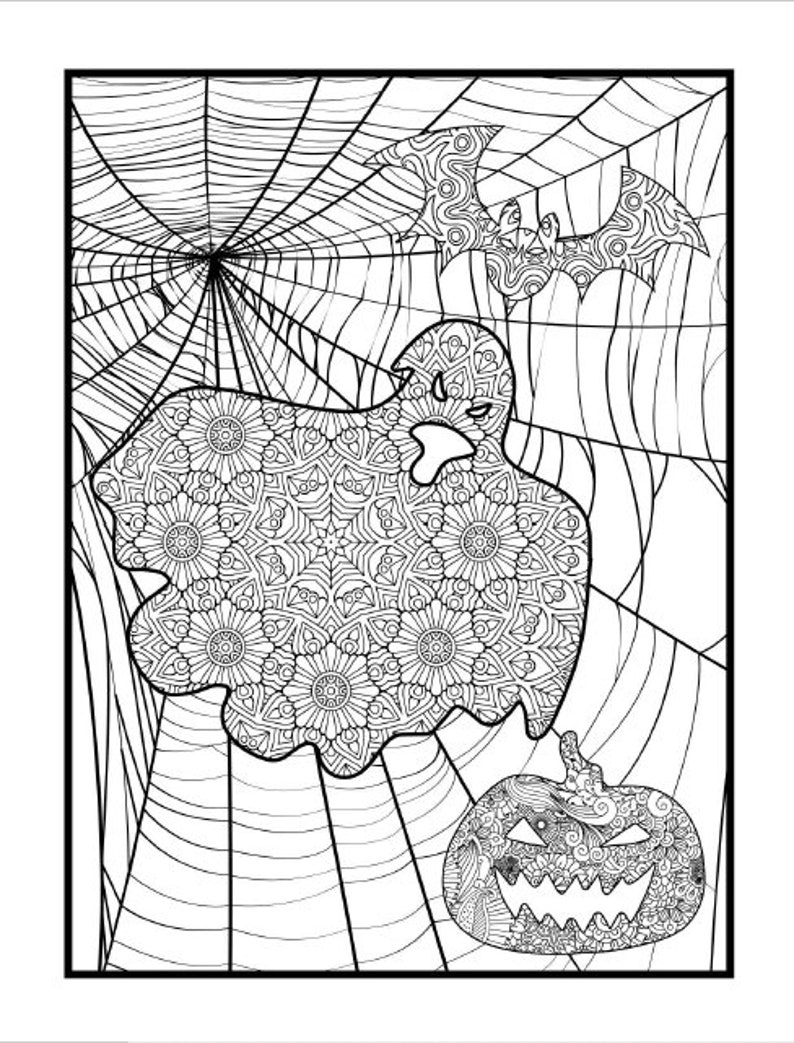 Halloween Coloring Pages and Activites - Etsy