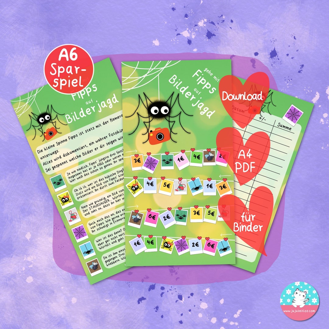 Savings Game Fipps Picture Hunt Download PDF A4 Game Instructions ...