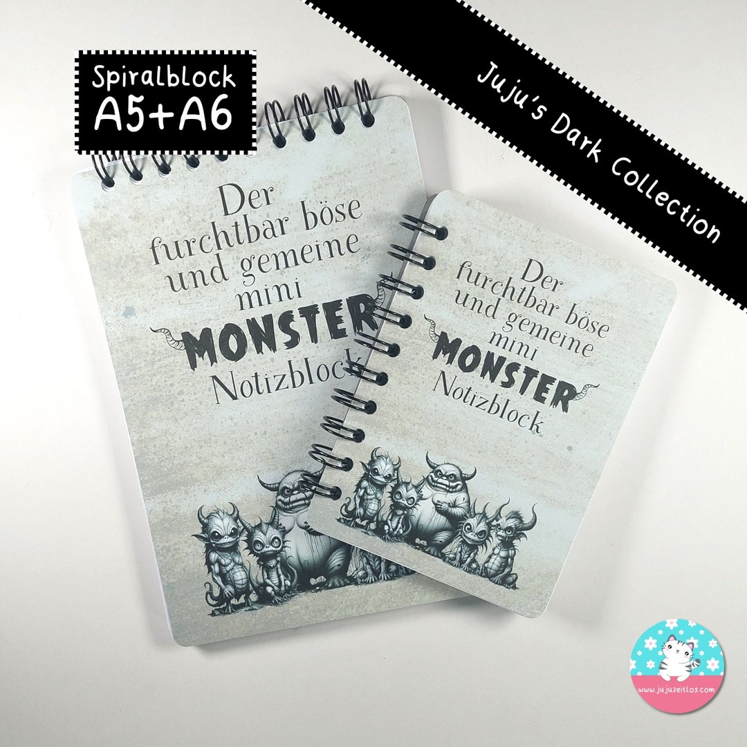 The Terribly Evil and Mean Mini Monster Notepad A5 & A6 Notebook ...