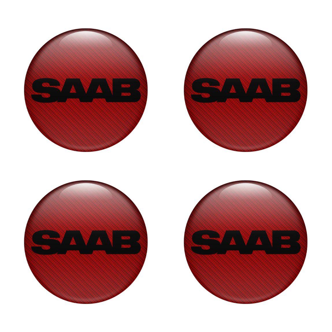 SAAB Epoxy Emblem Set of 4 X All Sizes Domed Silicone Stickers 3D Print ...