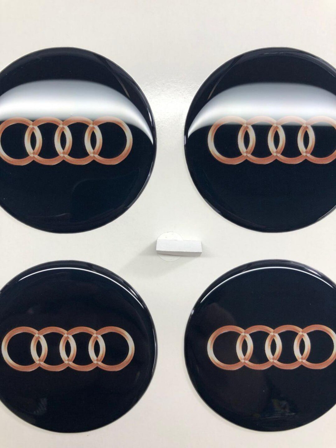 Audi Epoxy Emblem Set of 4 X All Sizes Domed Silicone Stickers 3D Print ...