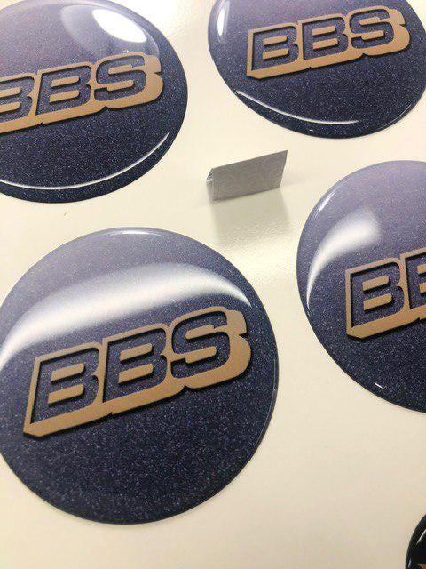 BBS Epoxy Emblem Set of 4 X All Sizes Domed Silicone Stickers 3D Print ...