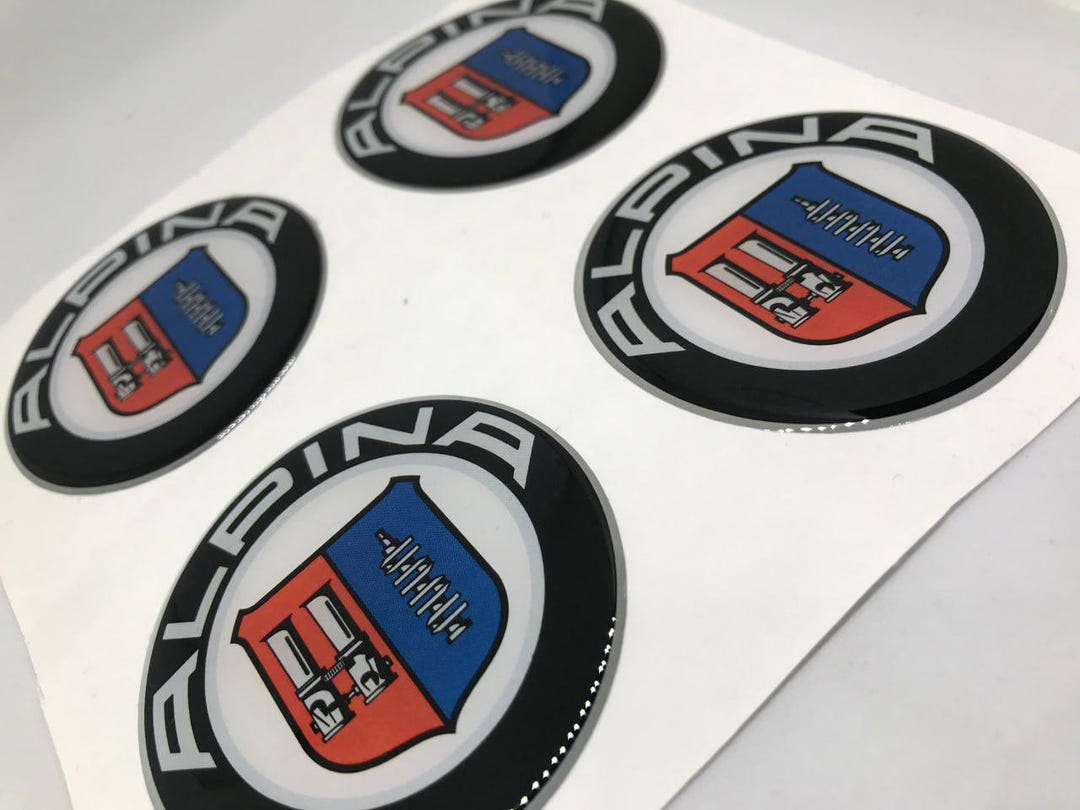 Alpina Epoxy Emblem, Domed 3D Silicone Stickers, Set of 4 - Etsy