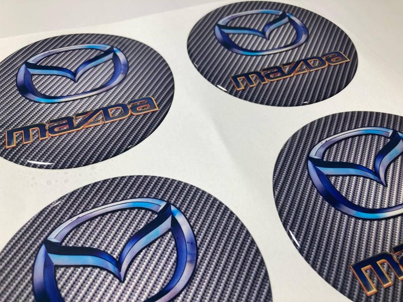 Mazda Logo Epoxy Emblem Stickers, 3D Domed, Set of 4 - Etsy