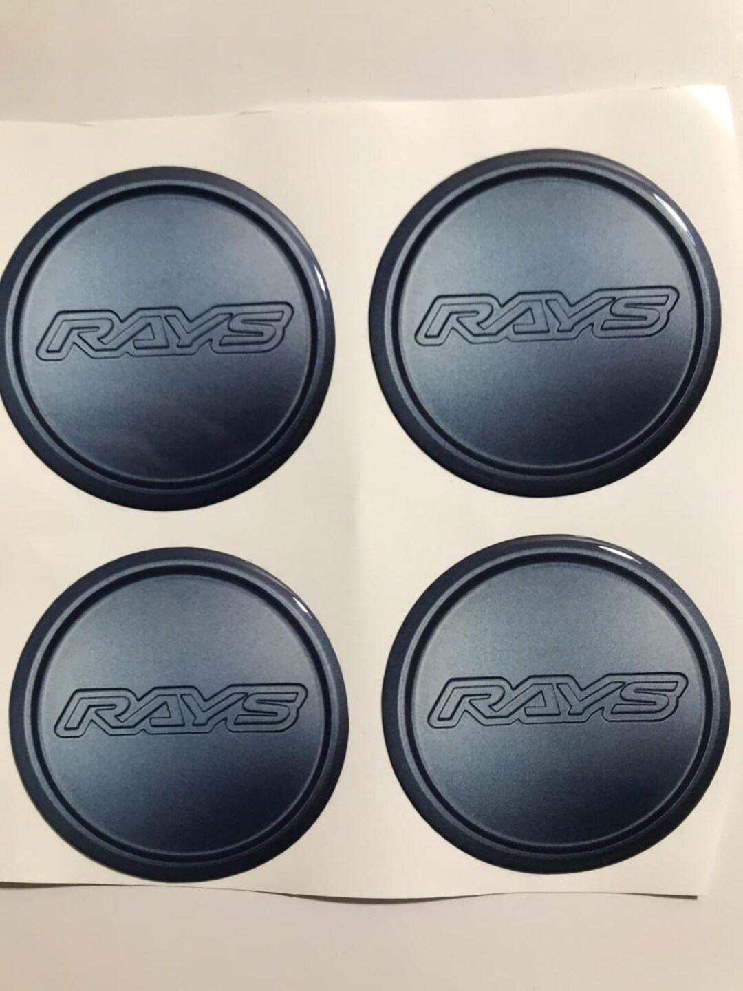 Rays Racing Epoxy Emblem Set of 4 X All Sizes Domed Silicone Stickers ...