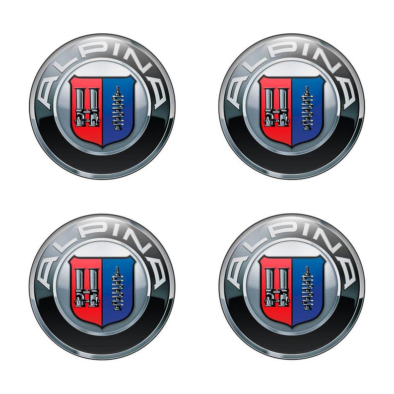 Alpina Epoxy Emblem, Domed 3D Silicone Stickers, Set of 4 - Etsy