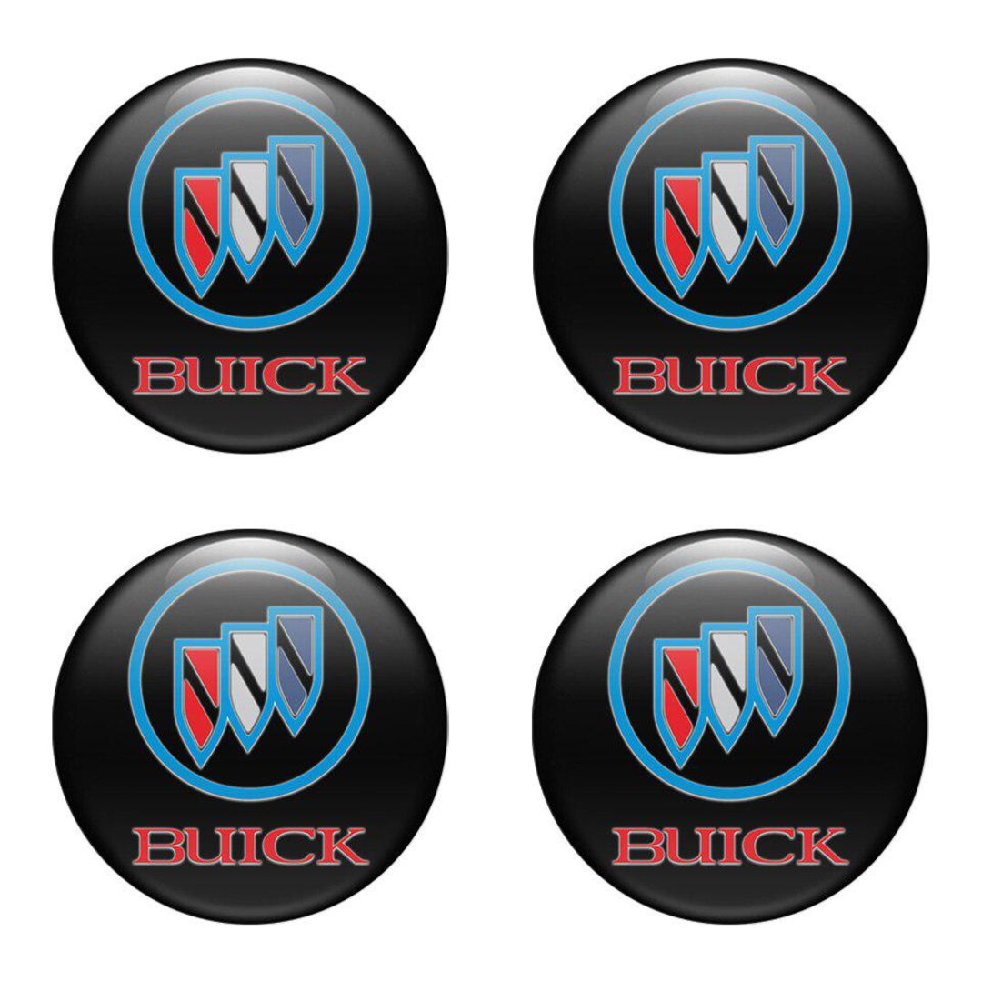 Buick Epoxy Emblem Set of 4 X All Sizes Domed Silicone Stickers 3D ...