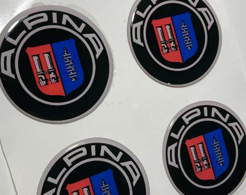 Alpina Epoxy Emblem, Domed 3D Silicone Stickers, Set of 4 - Etsy