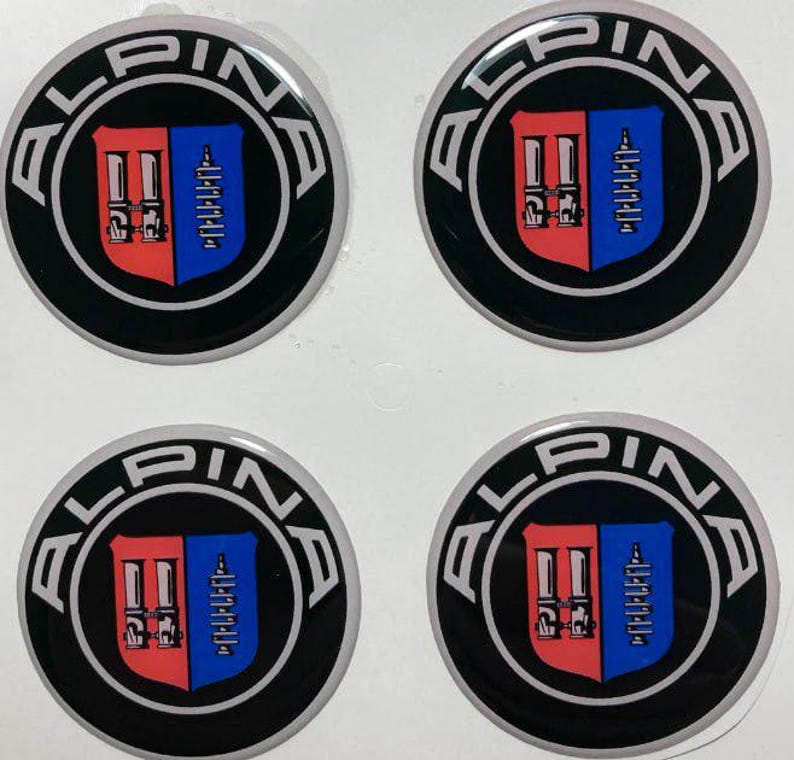 Alpina Epoxy Emblem Set of 4 X All Sizes Domed Silicone Stickers 3D ...