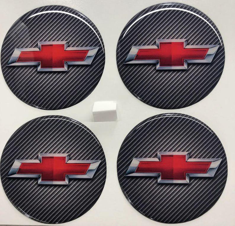 Chevrolet Epoxy Emblem Set of 4 X All Sizes Domed Silicone Stickers 3D ...