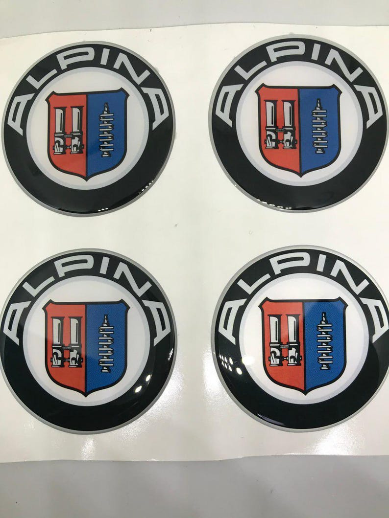 Alpina Epoxy Emblem, Domed 3D Silicone Stickers, Set of 4 - Etsy