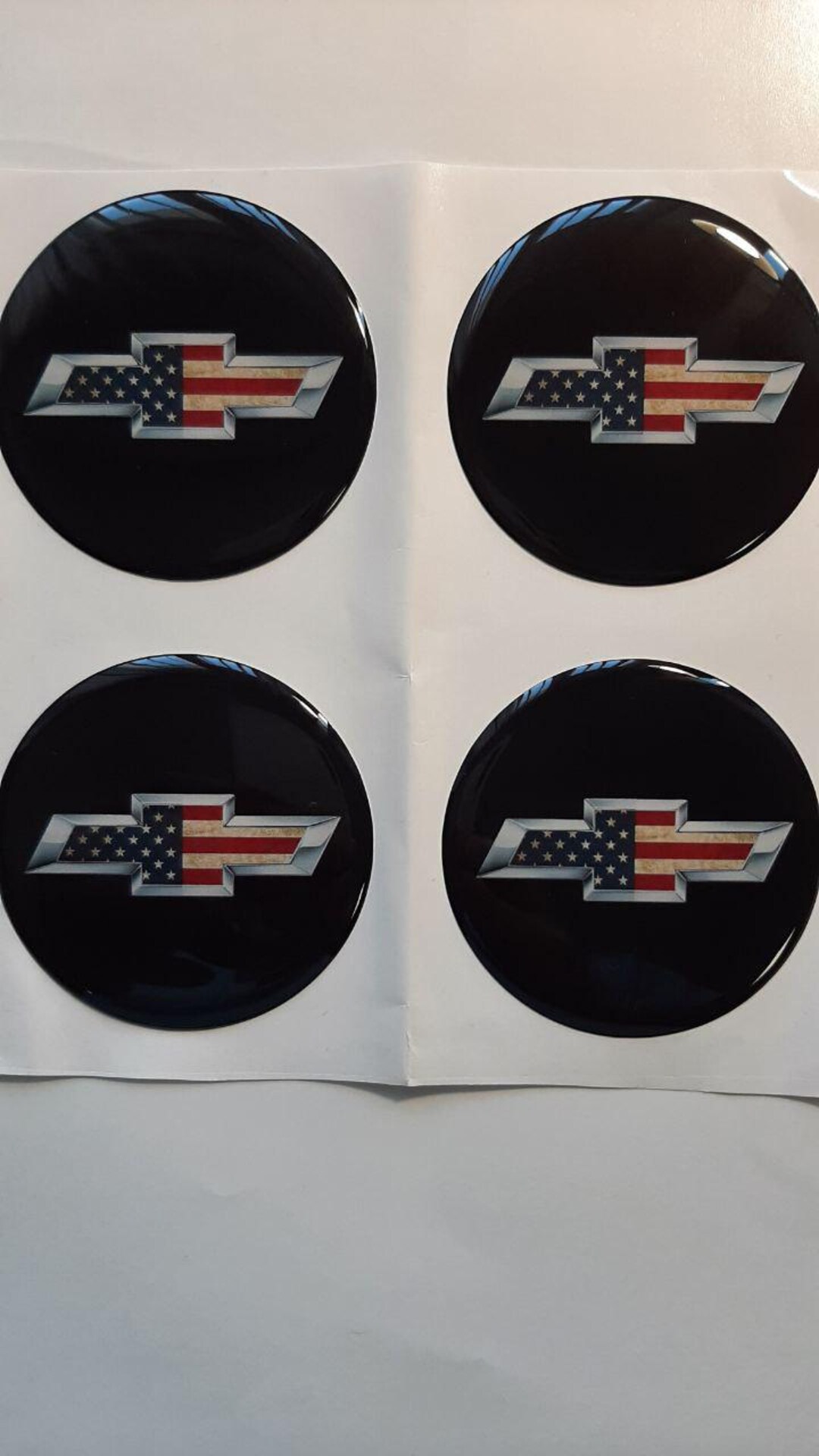 Chevrolet Epoxy Emblem Set of 4 X All Sizes Domed Silicone Stickers 3D ...