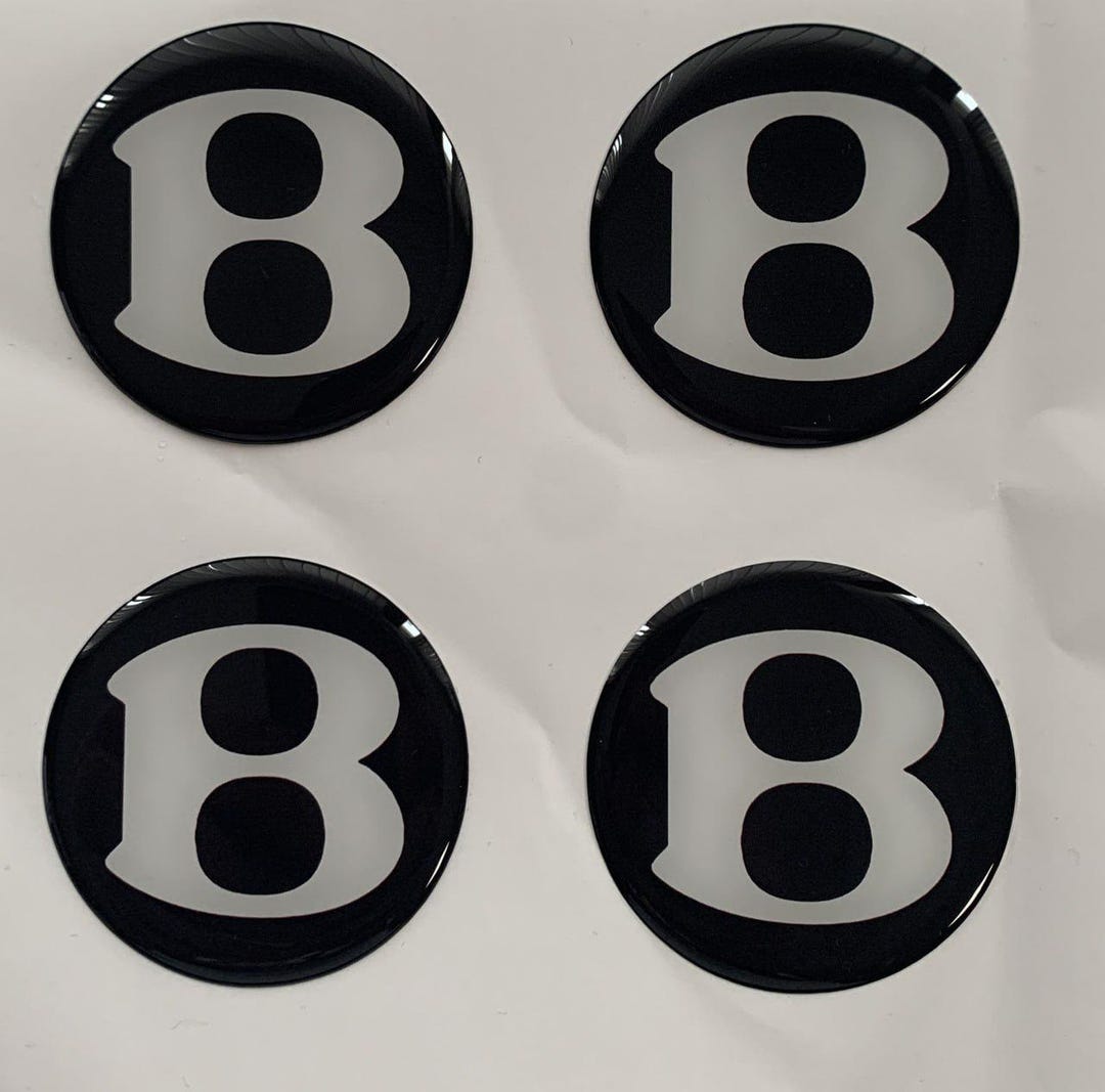 Bentley Epoxy Emblem Set of 4 X All Sizes Domed Silicone Stickers 3D ...