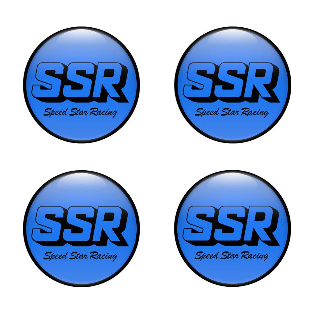 SSR Racing Epoxy Emblem Set of 4 X All Sizes Domed Silicone Stickers 3D ...