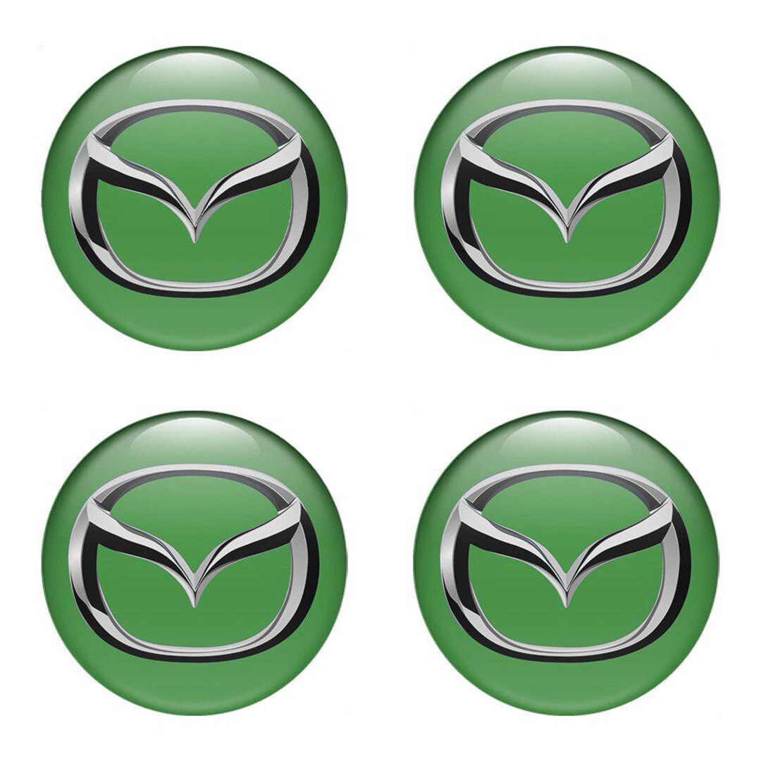 Mazda Epoxy Emblem Set of 4 X All Sizes Domed Silicone Stickers 3D ...