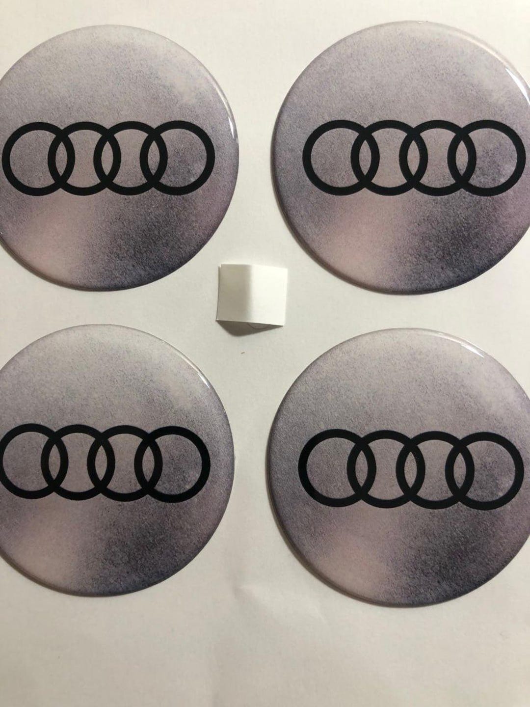 Audi Epoxy Emblem Set of 4 X All Sizes Domed Silicone Stickers 3D Print ...