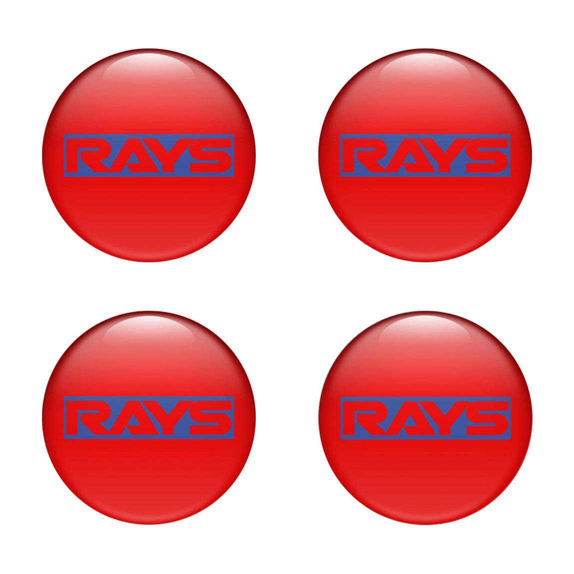 Rays Racing Epoxy Emblem Set of 4 X All Sizes Domed Silicone Stickers ...