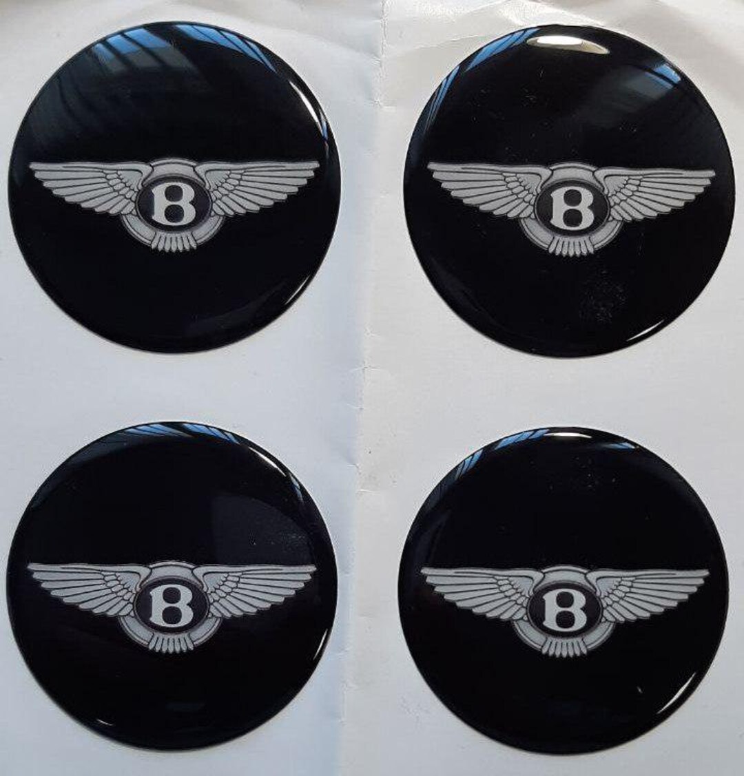 Bentley Epoxy Emblem Set of 4 X All Sizes Domed Silicone Stickers 3D ...