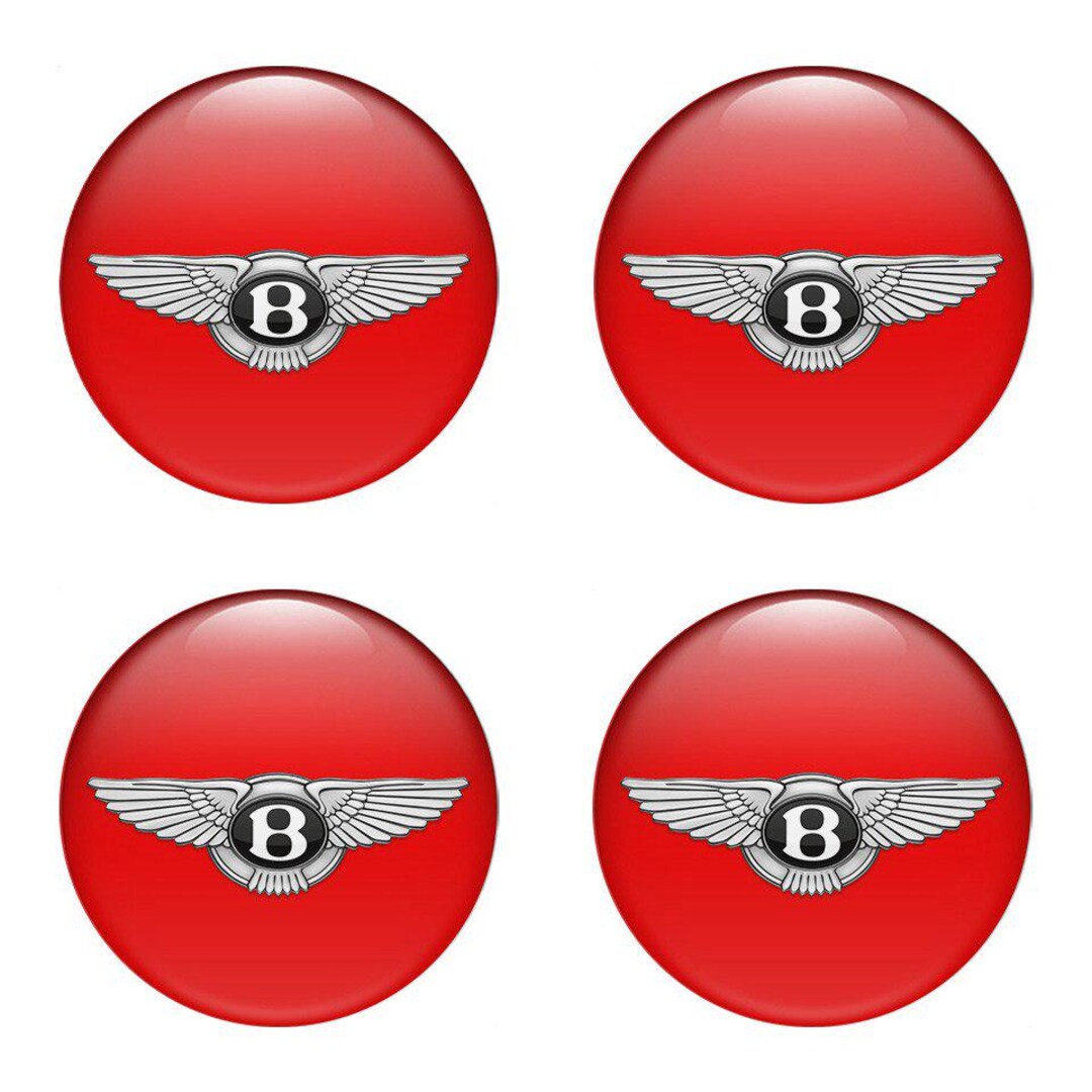Bentley Epoxy Emblem Set of 4 X All Sizes Domed Silicone Stickers 3D ...