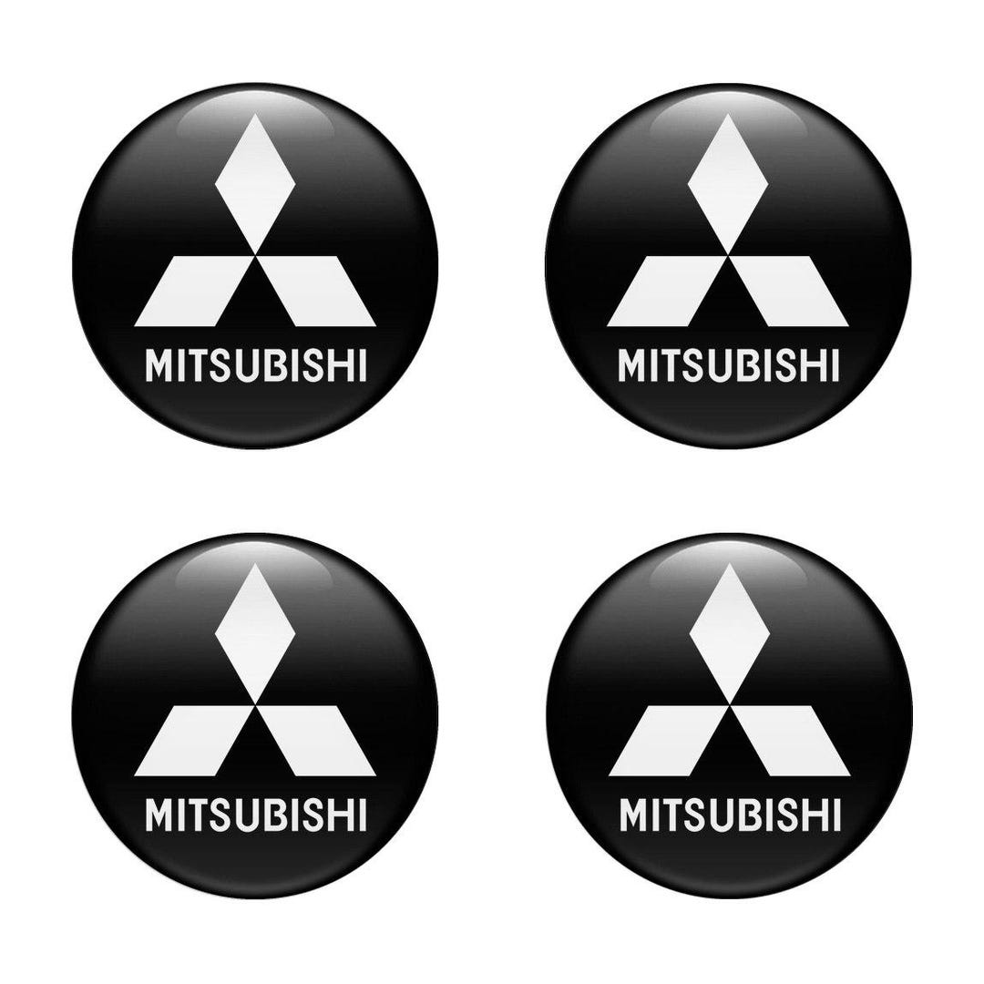 Mitsubishi Epoxy Emblem Set of 4 X All Sizes Domed Silicone Stickers 3D ...