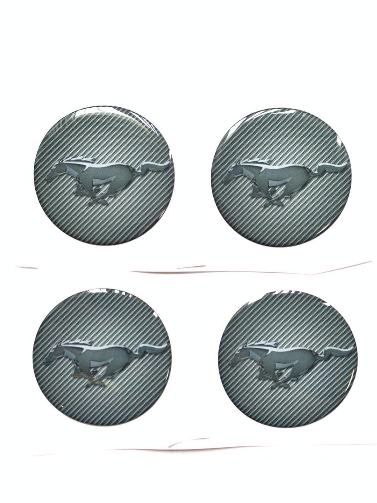 Mustang Epoxy Emblem Set of 4 X All Sizes Domed Silicone Stickers 3D ...