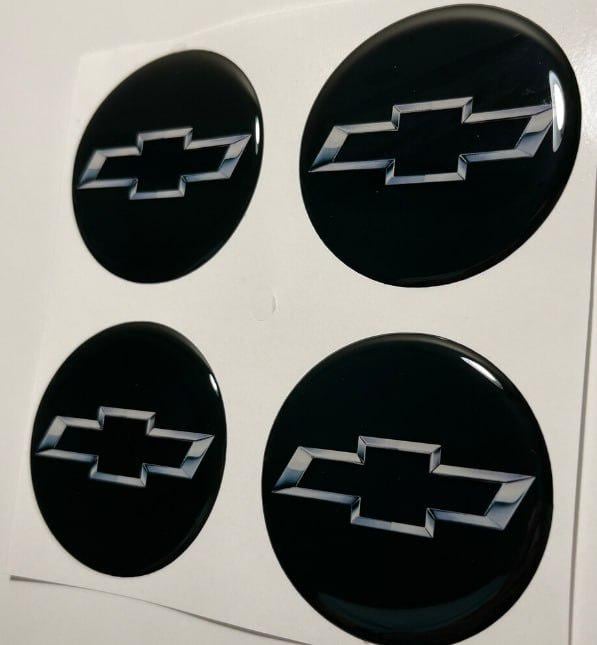Chevrolet Epoxy Emblem Set of 4 X All Sizes Domed Silicone Stickers 3D ...