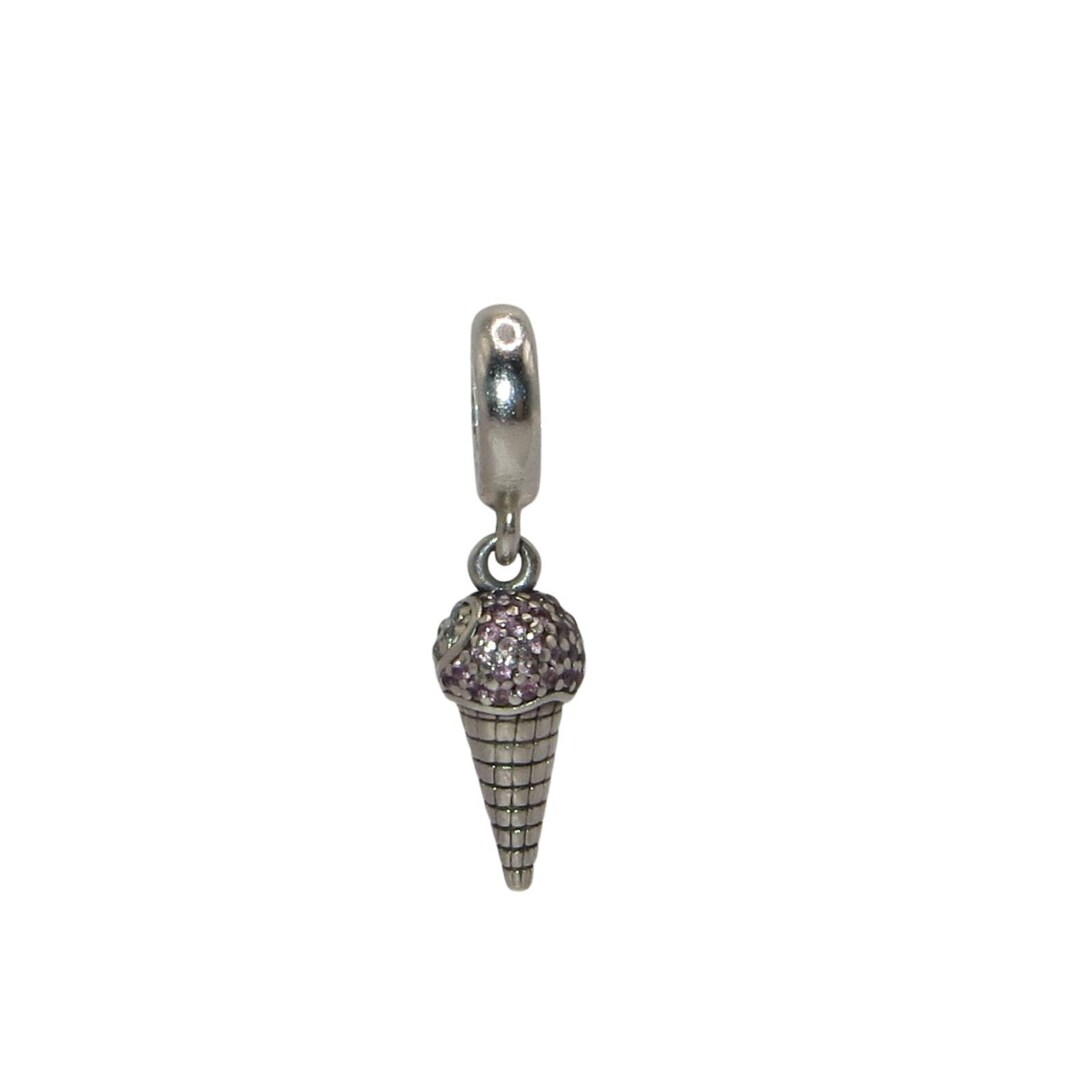 Pandora Ice Cream Cone Sterling and Red CZ Dangle Charm - Etsy