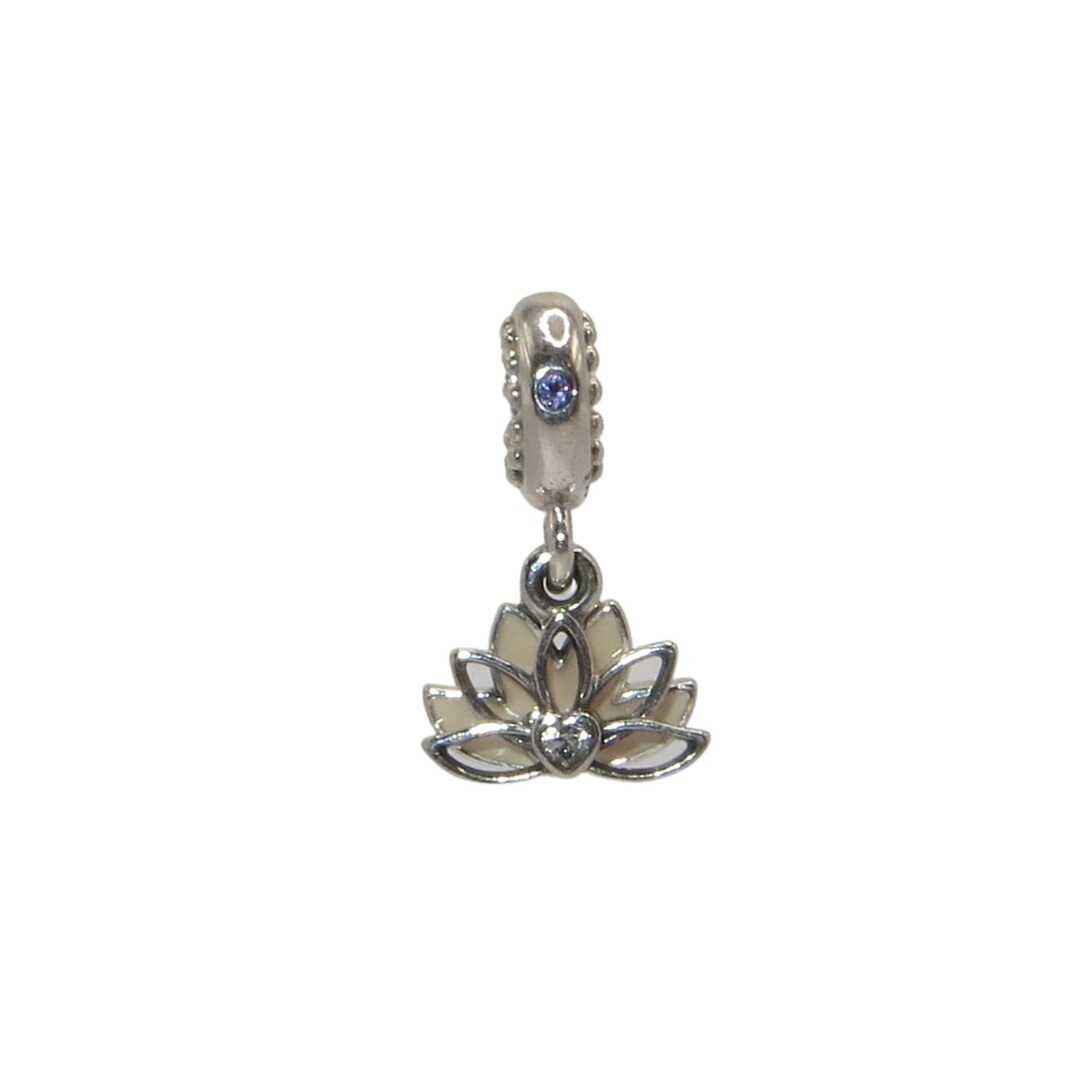 Pandora Serene Lotus Flower Sterling Silver CZ and Enamel - Etsy
