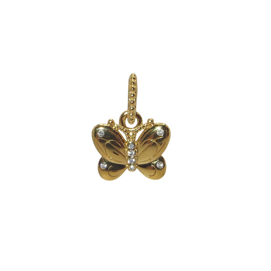 Pandora Decorative Butterfly in 18K Gold Plated With Clear CZ - Etsy