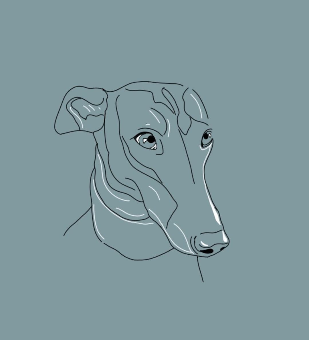 Greyhound Embroidery Pattern PDF Instant Download - Etsy