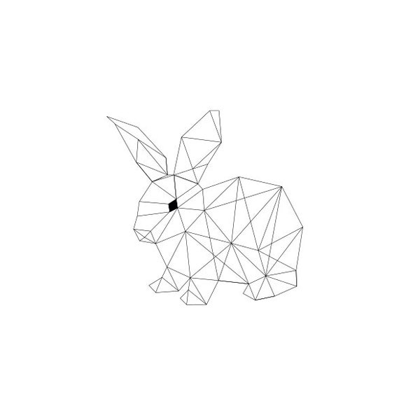 Geometric Rabbit - Etsy