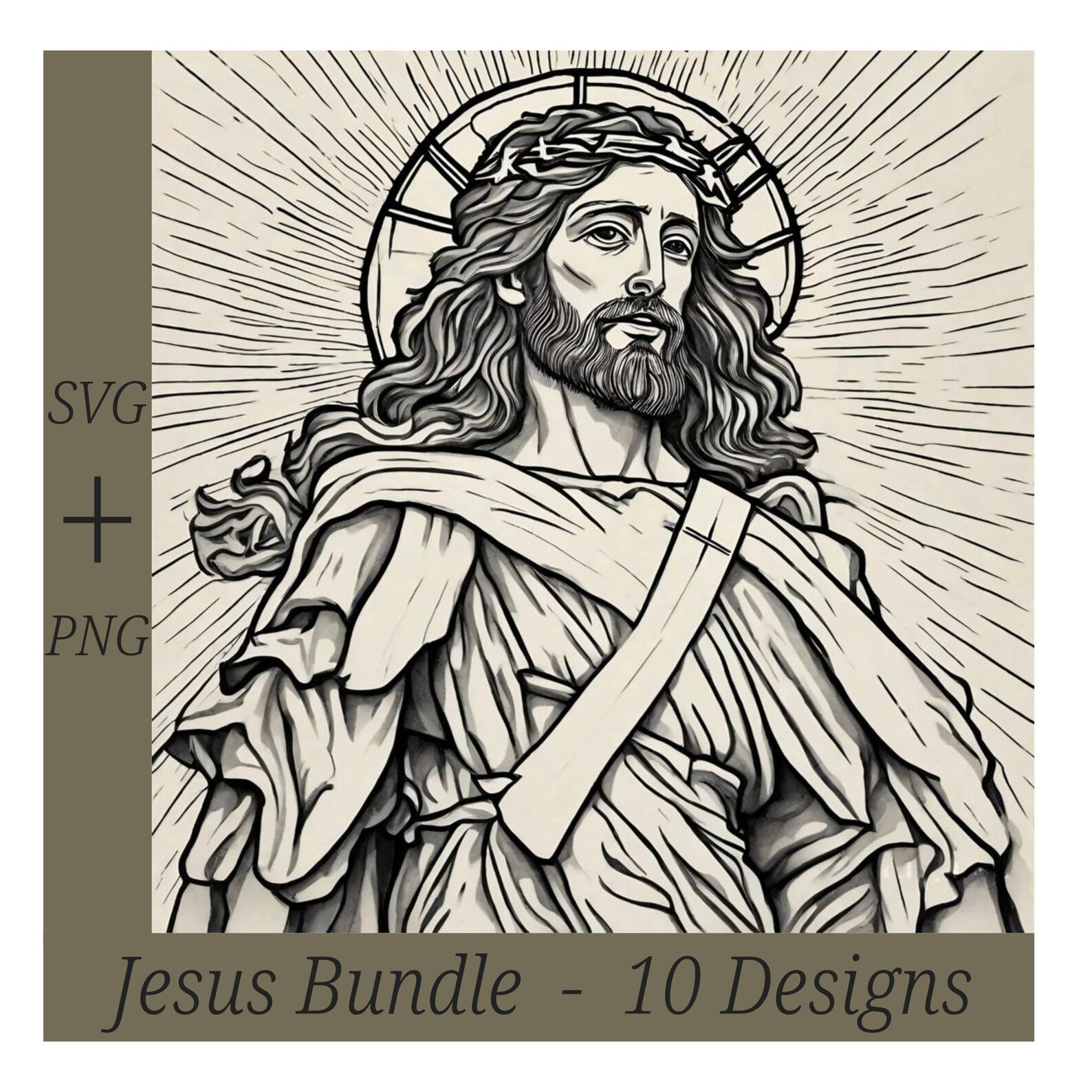 Jesus Christ Bundle SVG PNG - 10 Files - Etsy