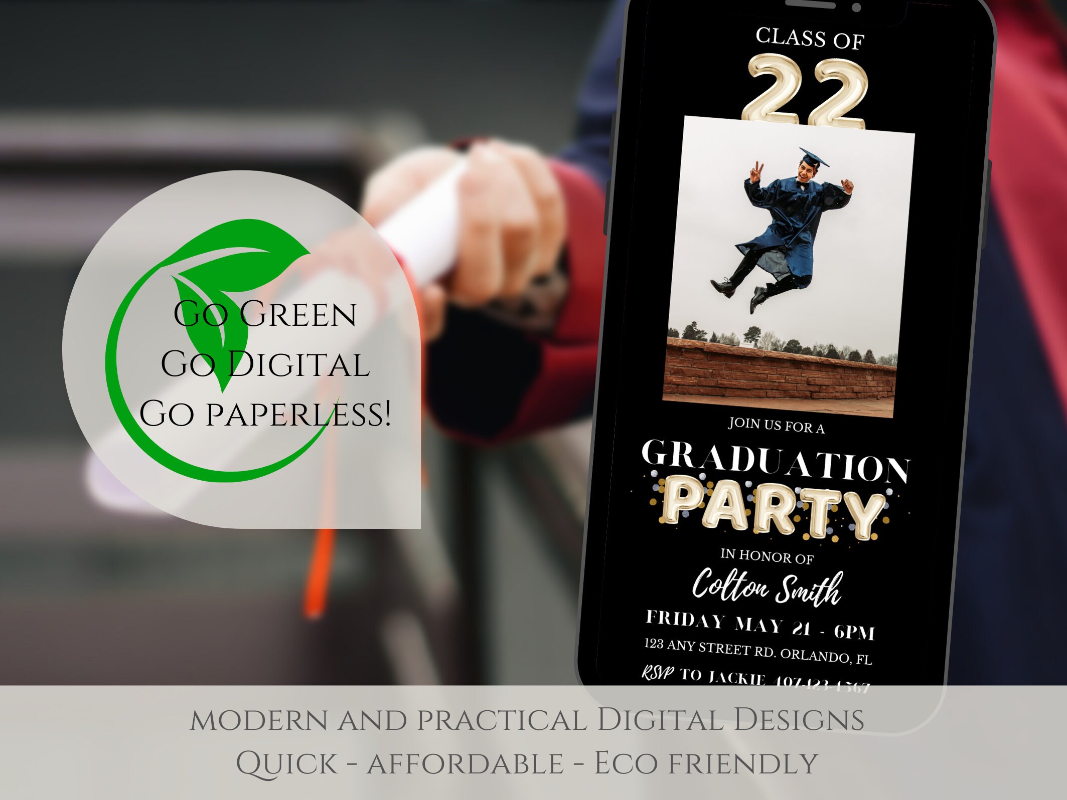 Digital Graduation Invitation Template Graduation Party - Etsy