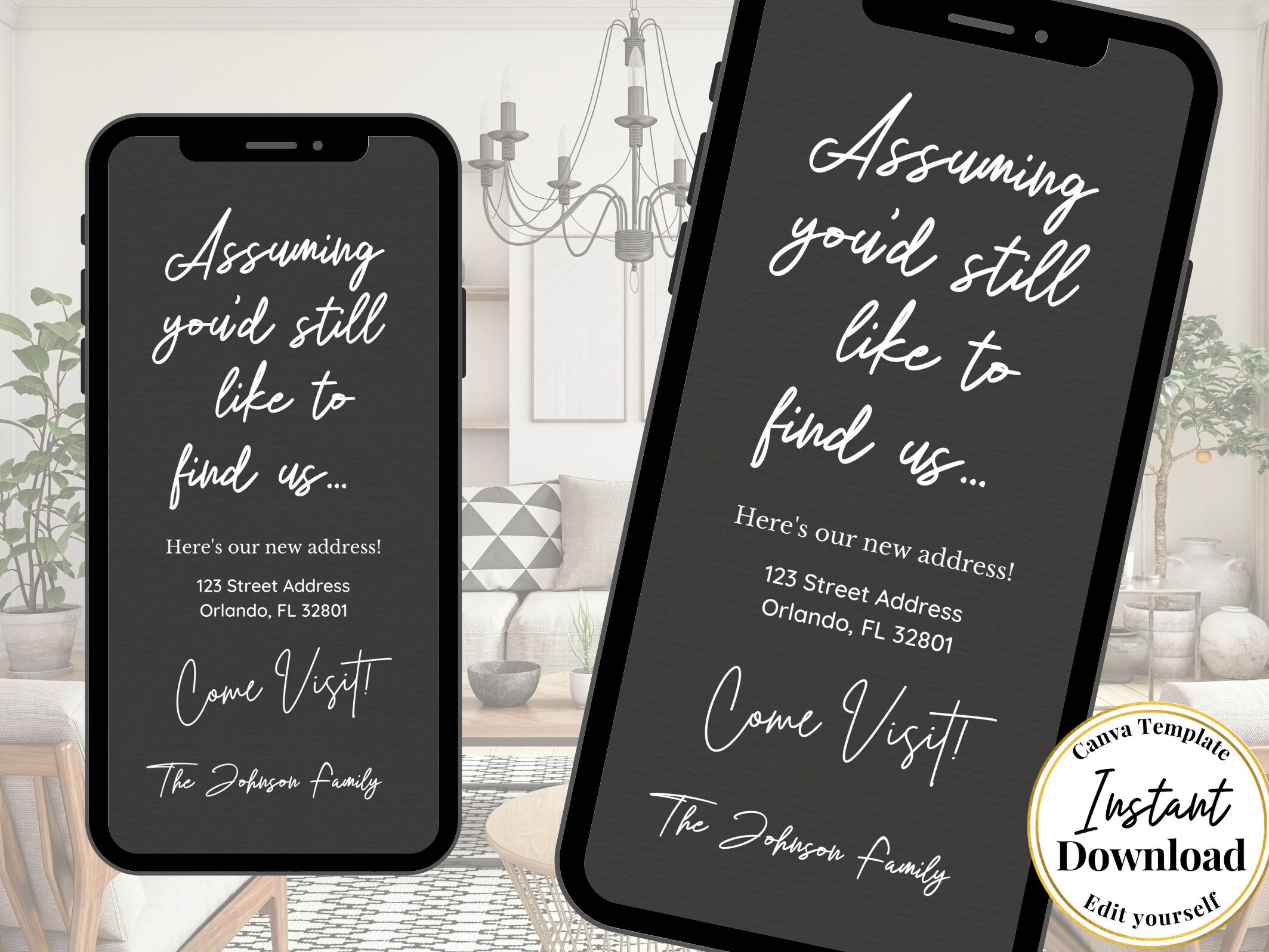 Moving Announcement Digital Card, Assuming You'd Still Like to Find Us ...